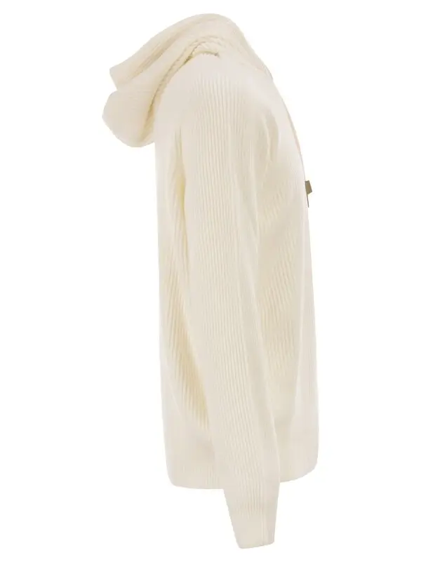 Tagliatore Hunter Ribbed Jumper With Hood