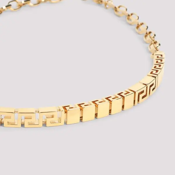 Versace Gold Brass Greek Motif Choker