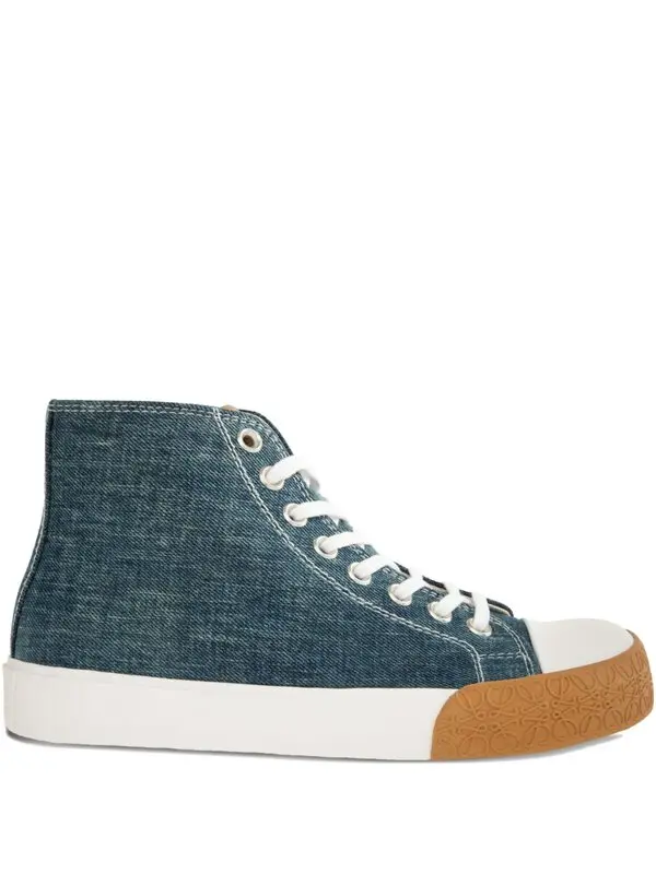 Loewe High Top Denim Sneakers - Multicolor