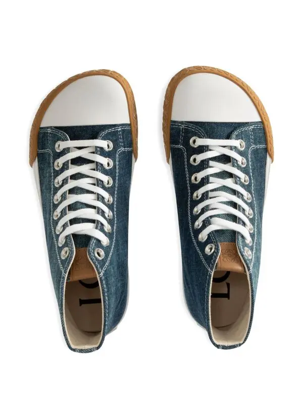 Loewe High Top Denim Sneakers - Multicolor