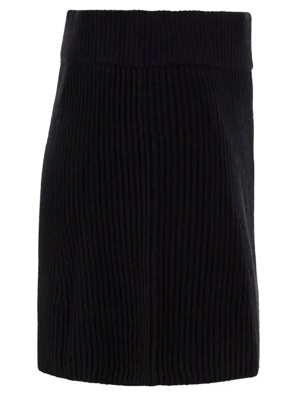 Sportmax Refolo Wool And Cashmere Mini Skirt - Black