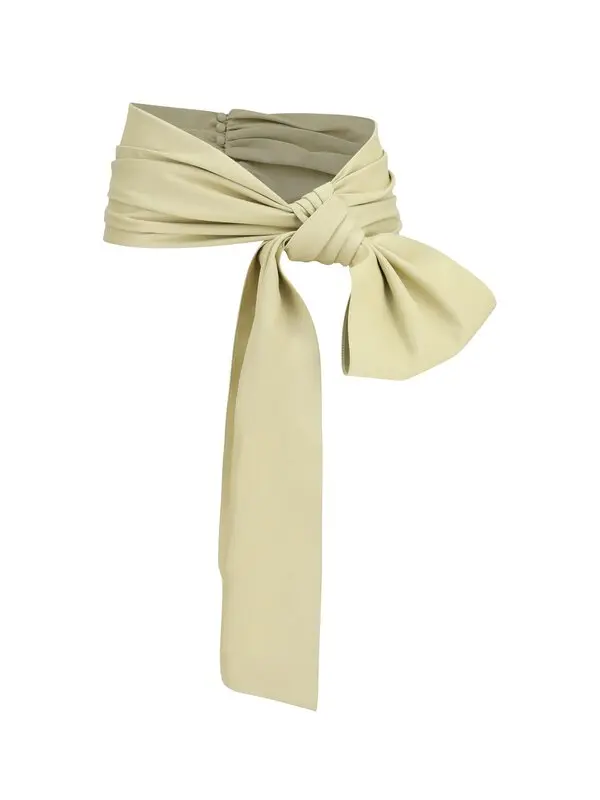 Chloé Lambskin Bow Belt - Cream