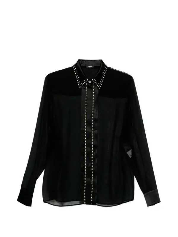 Versace Embellished Silk Shirt - Multicolor