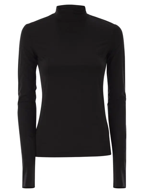 Sportmax Stone Jersey Turtleneck Jumper - Black