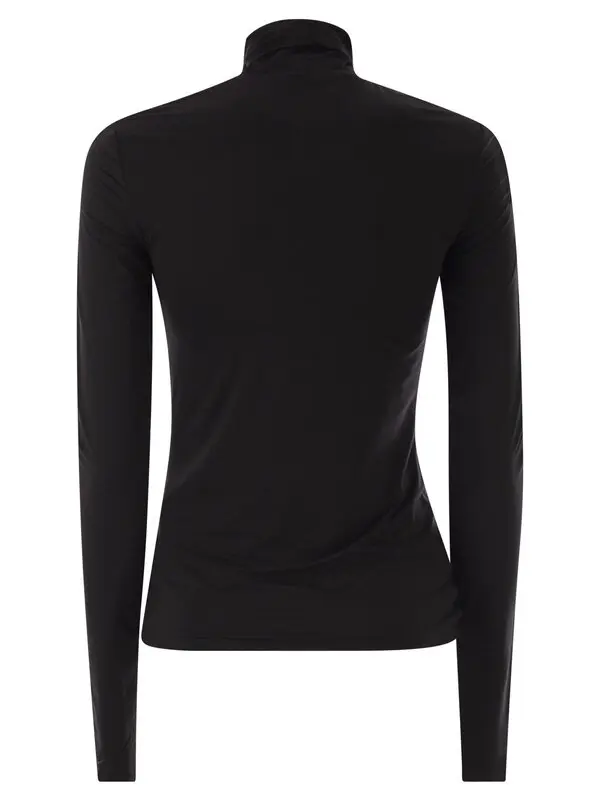 Sportmax Stone Jersey Turtleneck Jumper - Black