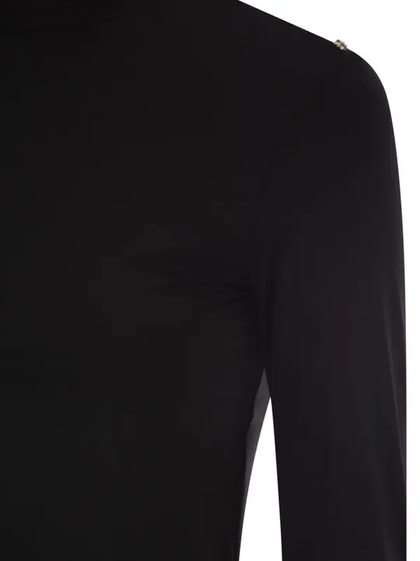 Sportmax Stone Jersey Turtleneck Jumper - Black