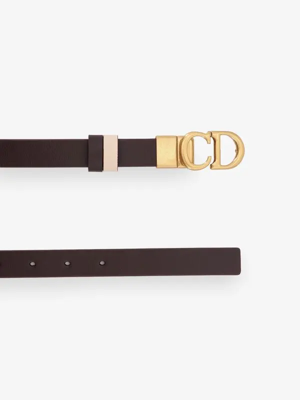 Dior Leather Saddle Belt With Cd Buckle - Multicolor