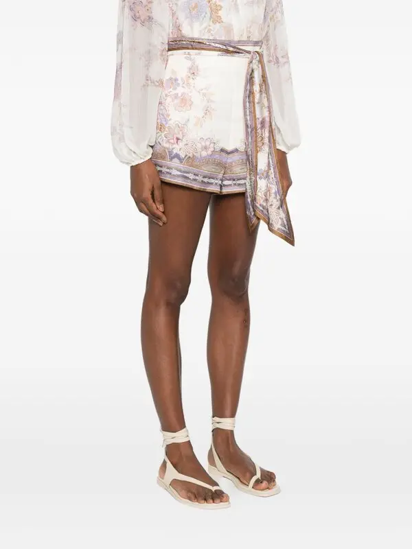 Zimmermann Luna Linen Shorts