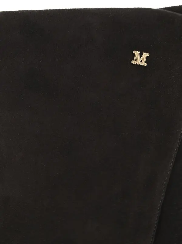 Max Mara Afideesuede Long Suede Nappa Gloves - Black