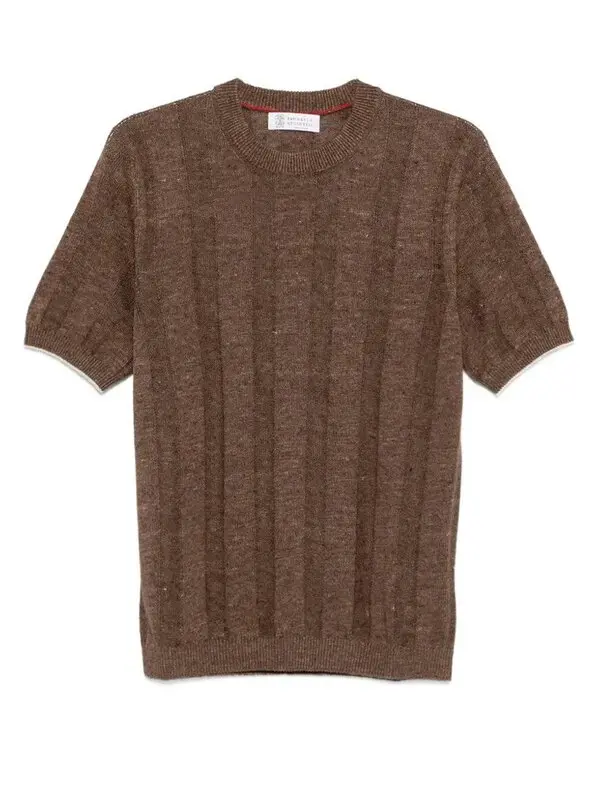 Brunello Cucinelli Short Sleeve Sweater