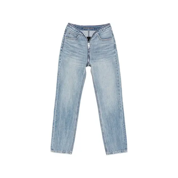 Alexander Wang Straight-leg Zip Jeans - Blue