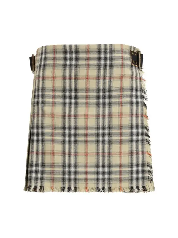 Burberry Check Wool Mini Skirt - Multicolor