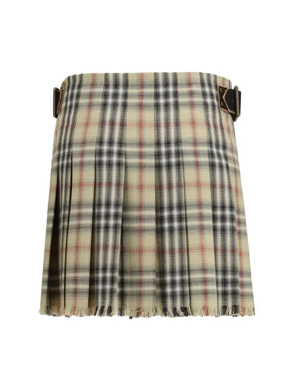 Burberry Check Wool Mini Skirt - Multicolor