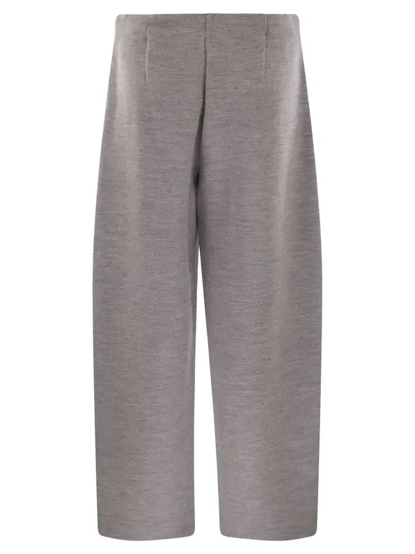 Max Mara Ebrien Double Wool And Cotton Trousers