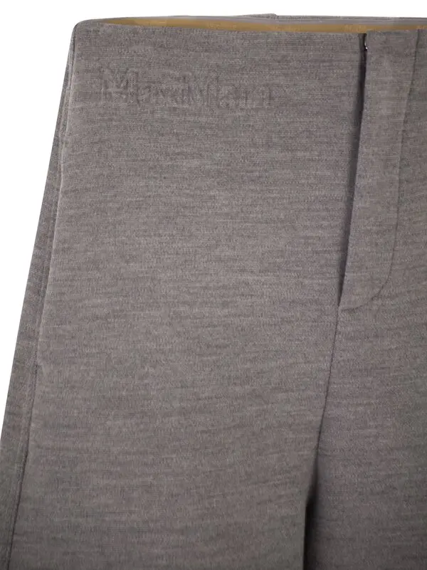 Max Mara Ebrien Double Wool And Cotton Trousers