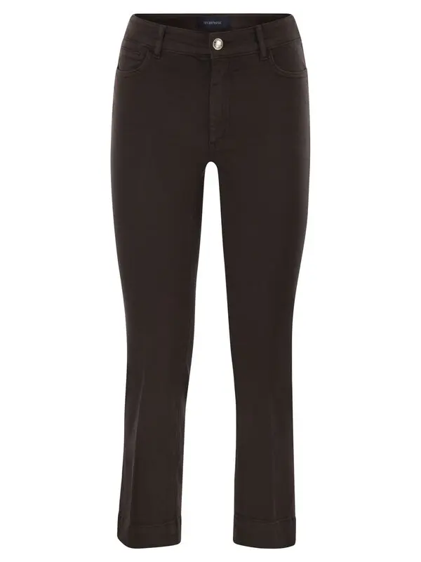 Sportmax Enna Denim Mini Flare Cropped Pants - Multicolor