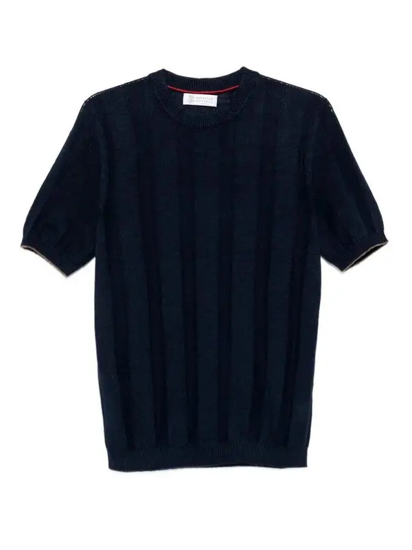 Brunello Cucinelli Short Sleeve Sweater - Multicolor