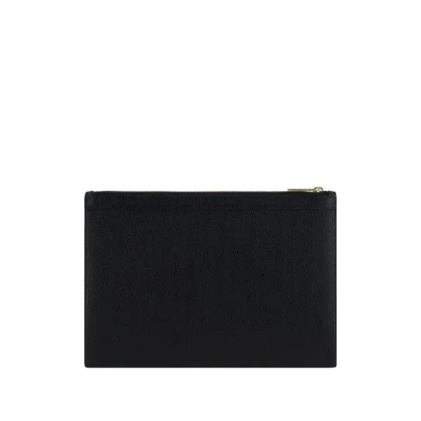 Thom Browne Leather Zip Clutch Bag