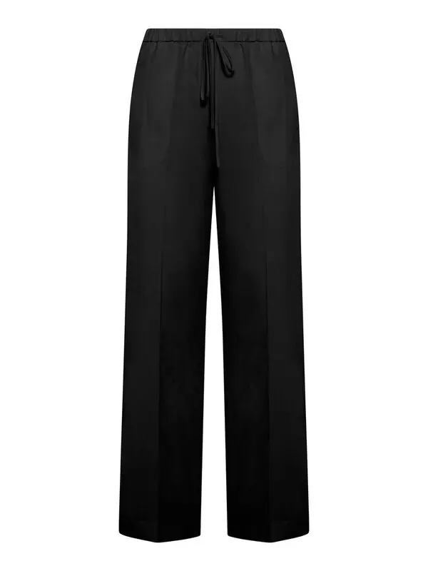 TOTEME Wide-leg Linen Blend Trousers - Black