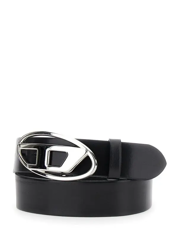 DIESEL® 1dr Belt With Logo Buckle