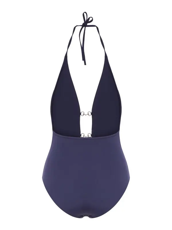 Gucci One-piece Swimsuit With Decorative Metal Clamps
