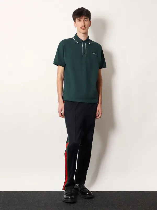 Gucci Jersey Trouser With Lateral Web Detail