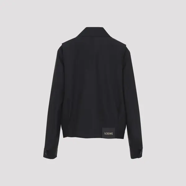 Loewe Belted Jacket In Wool And Silk