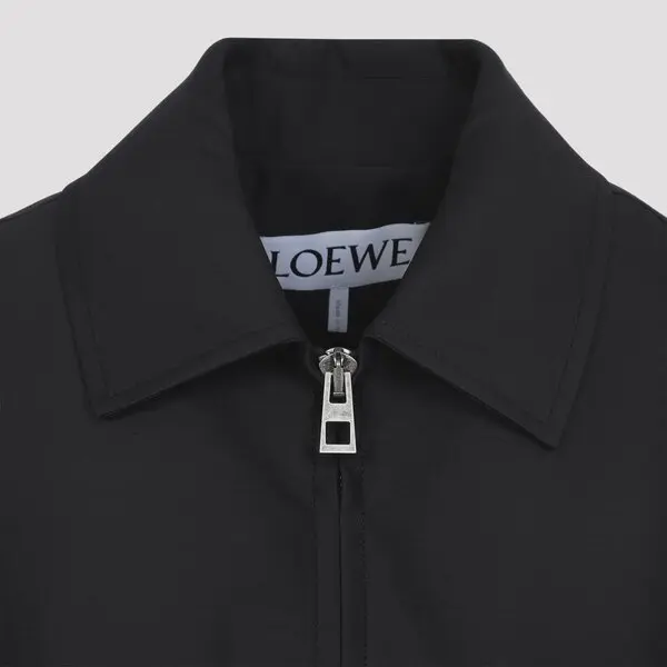 Loewe Belted Jacket In Wool And Silk