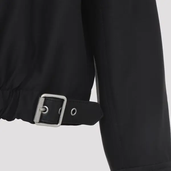 Loewe Belted Jacket In Wool And Silk
