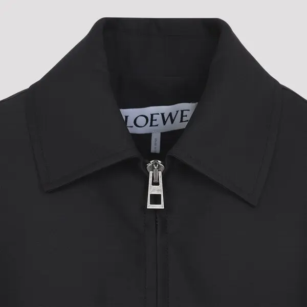 Loewe Belted Jacket In Wool And Silk