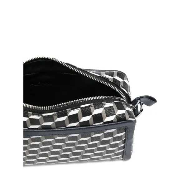 Pierre Hardy Geometric Print Leather Shoulder Bag