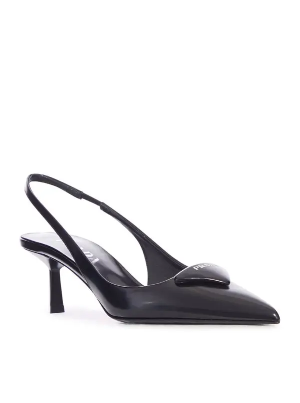 Prada Brushed Leather Slingback Décollet