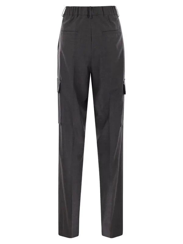 Herno Wool And Viscose Blend Cargo Trousers