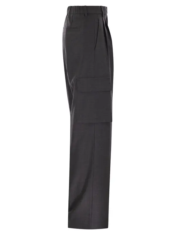 Herno Wool And Viscose Blend Cargo Trousers