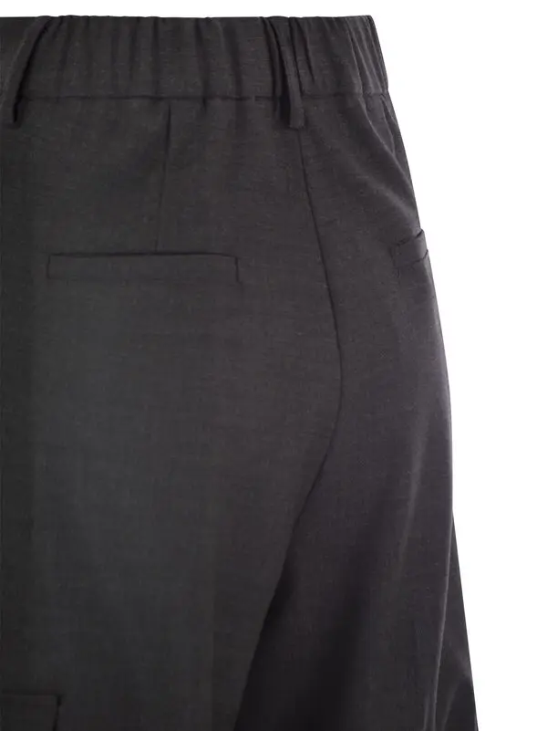 Herno Wool And Viscose Blend Cargo Trousers