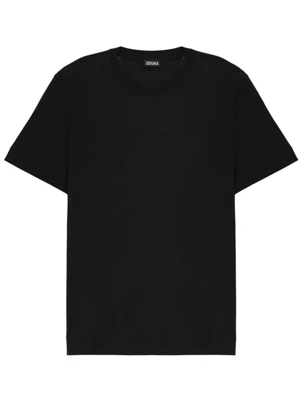 Zegna T-shirt With Logo - Black