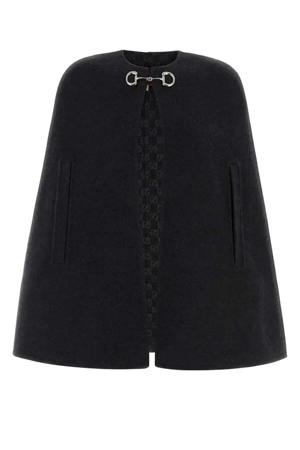 Gucci Wool Blend Cape - Gray