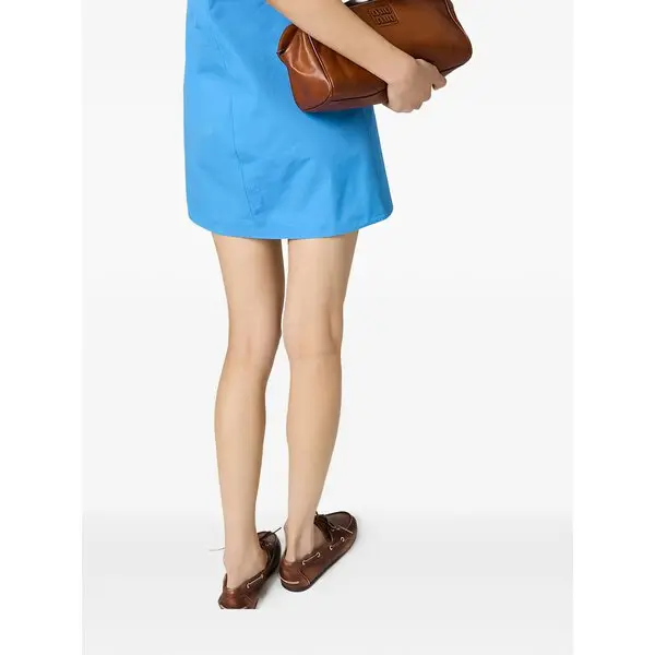Miu Miu Cotton Short Sleeve Zip Front Dress