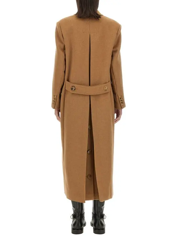 Max Mara Double-breasted Camel Wool Coat - Cream