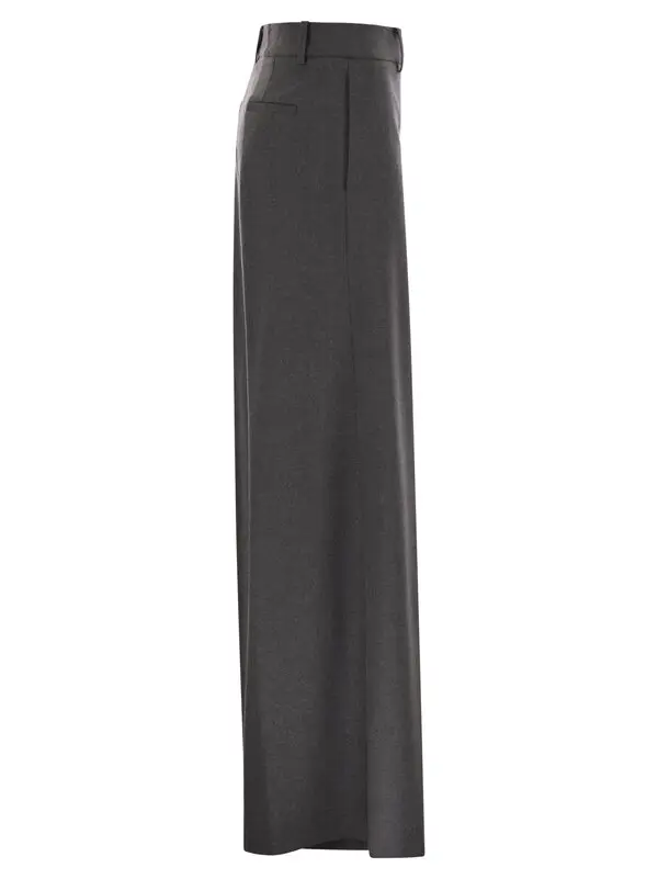 Herno Trousers In Melange Yarn-dyed Flannel - Multicolor