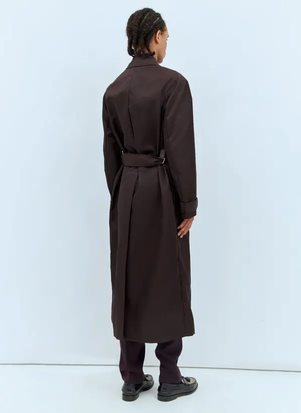 Gucci Gabardine Coat With Logo Detail