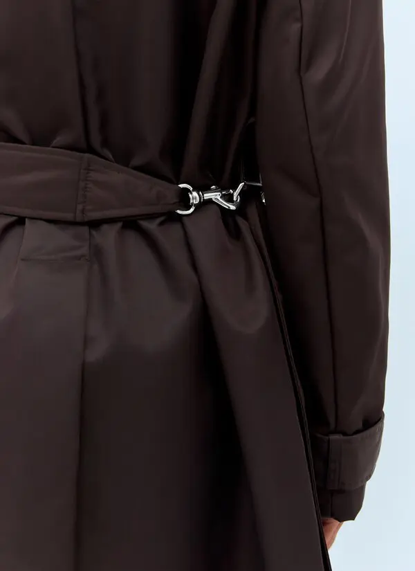 Gucci Gabardine Coat With Logo Detail