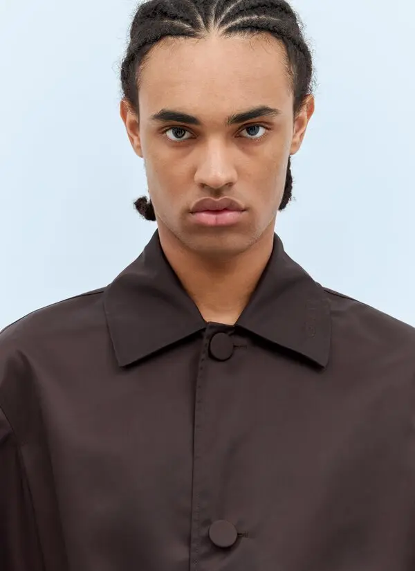 Gucci Gabardine Coat With Logo Detail