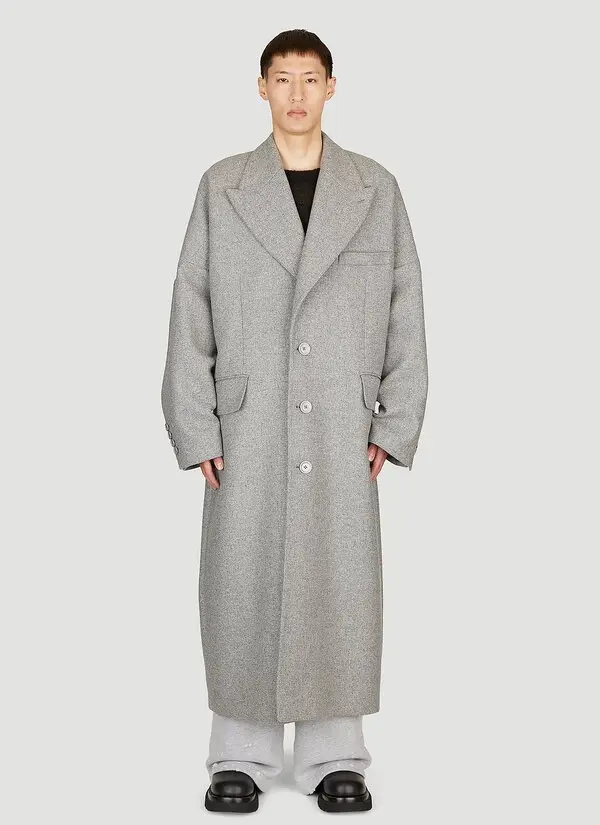 Dolce & Gabbana Double-breasted Wool Coat - Gray