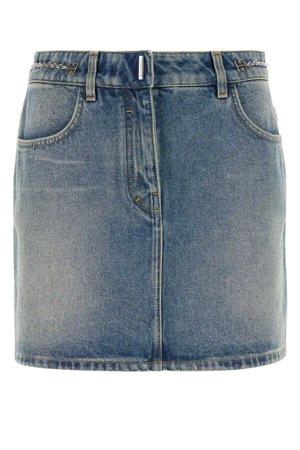 Givenchy Denim Mini Skirt - Blue