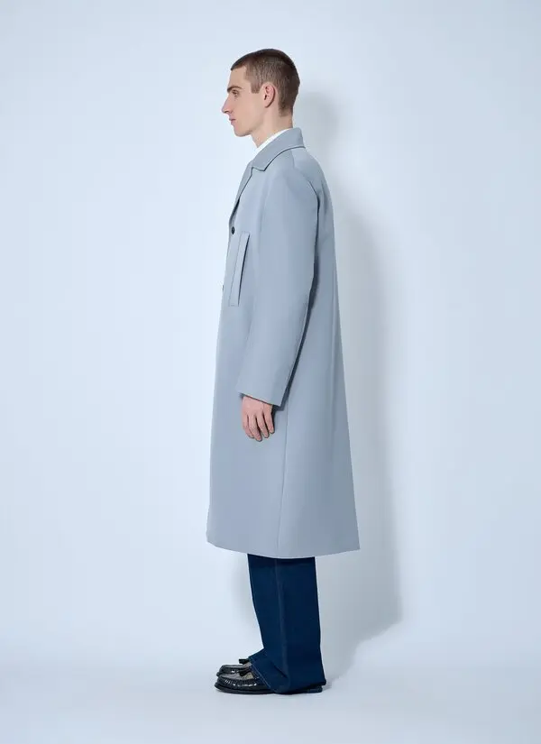 Gucci Single-breasted Wool Twill Coat With Notched Lapels