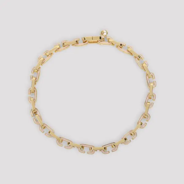 Casablanca Enamel C Link Necklace