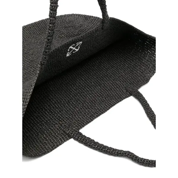 Off-White Woven Tote Bag