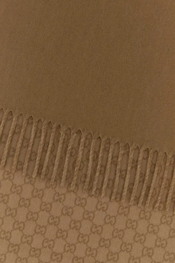 Gucci Embroidered Wool Blend Scarf