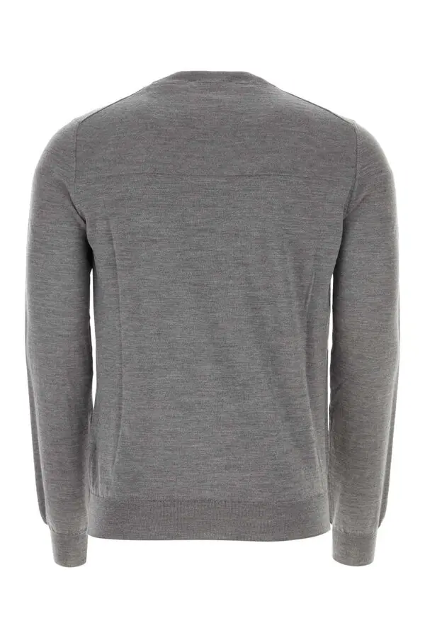JIL SANDER Grey Wool Sweater - Gray